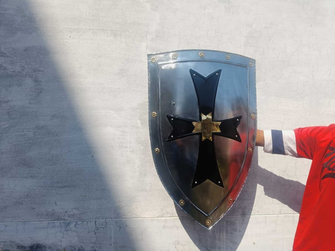 Medieval Knight Crusader Cross Shield | Larp Reenactment Cosplay Shield ...