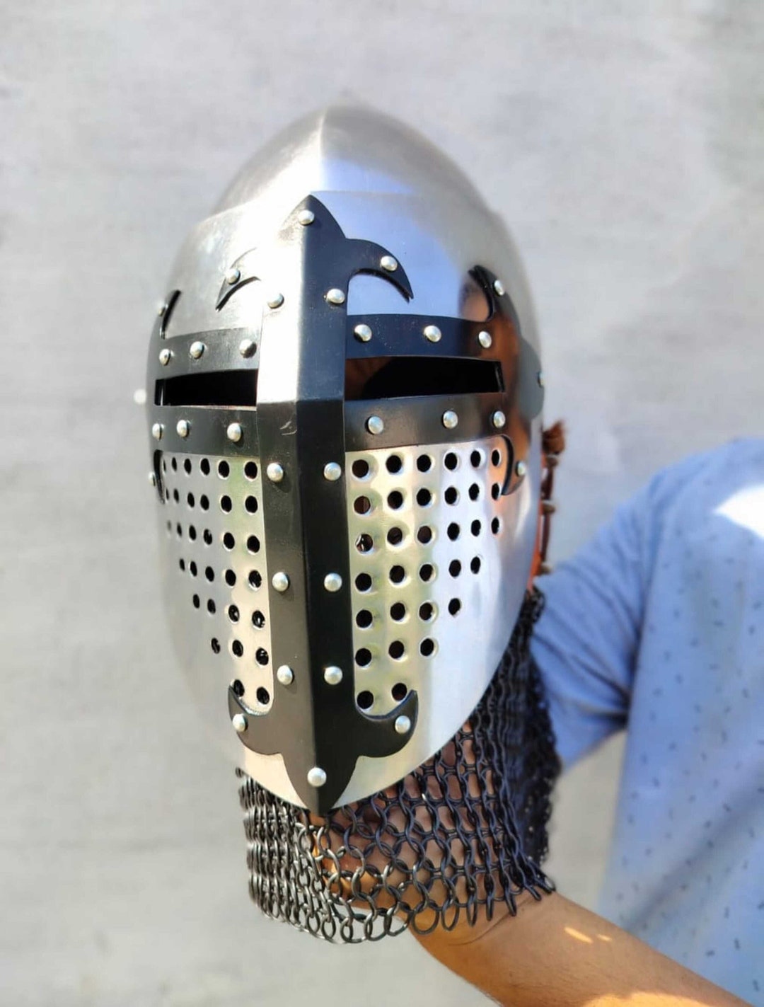 Medieval Viking Chainmail | Helmet Knight Armor Helmet | With Av Entail ...