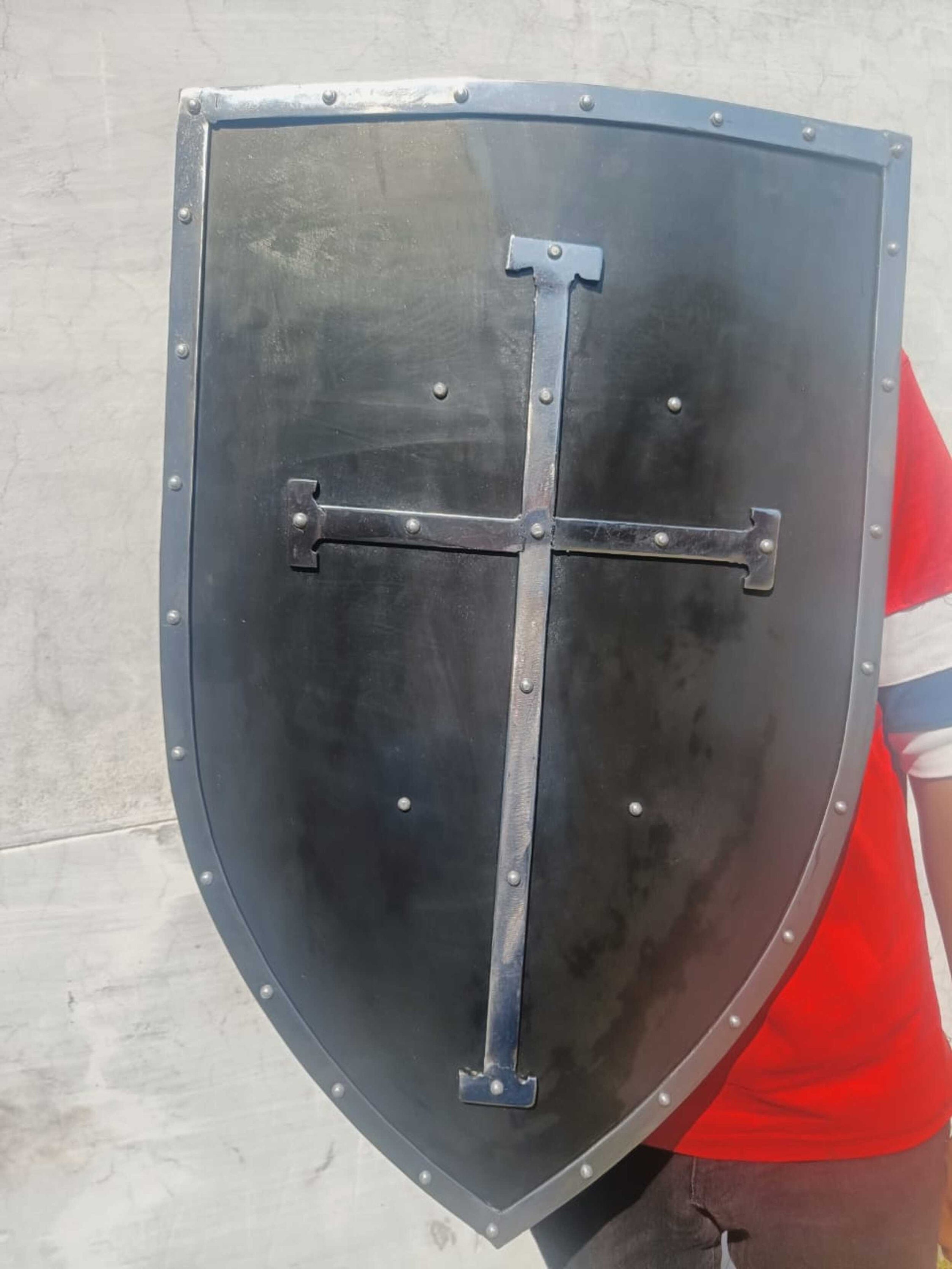 Medieval Knight Crusader Cross Templar Shield Larp Reenactment Cosplay ...
