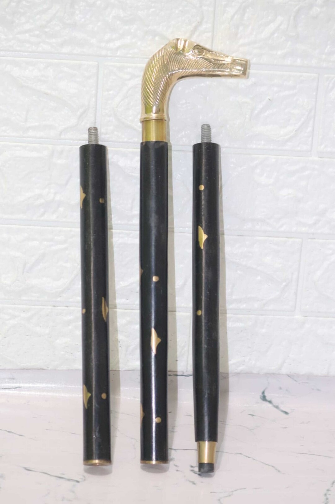 Dog Head Wooden Walking Cane | Handle Design Dog Head Walking Stick ...