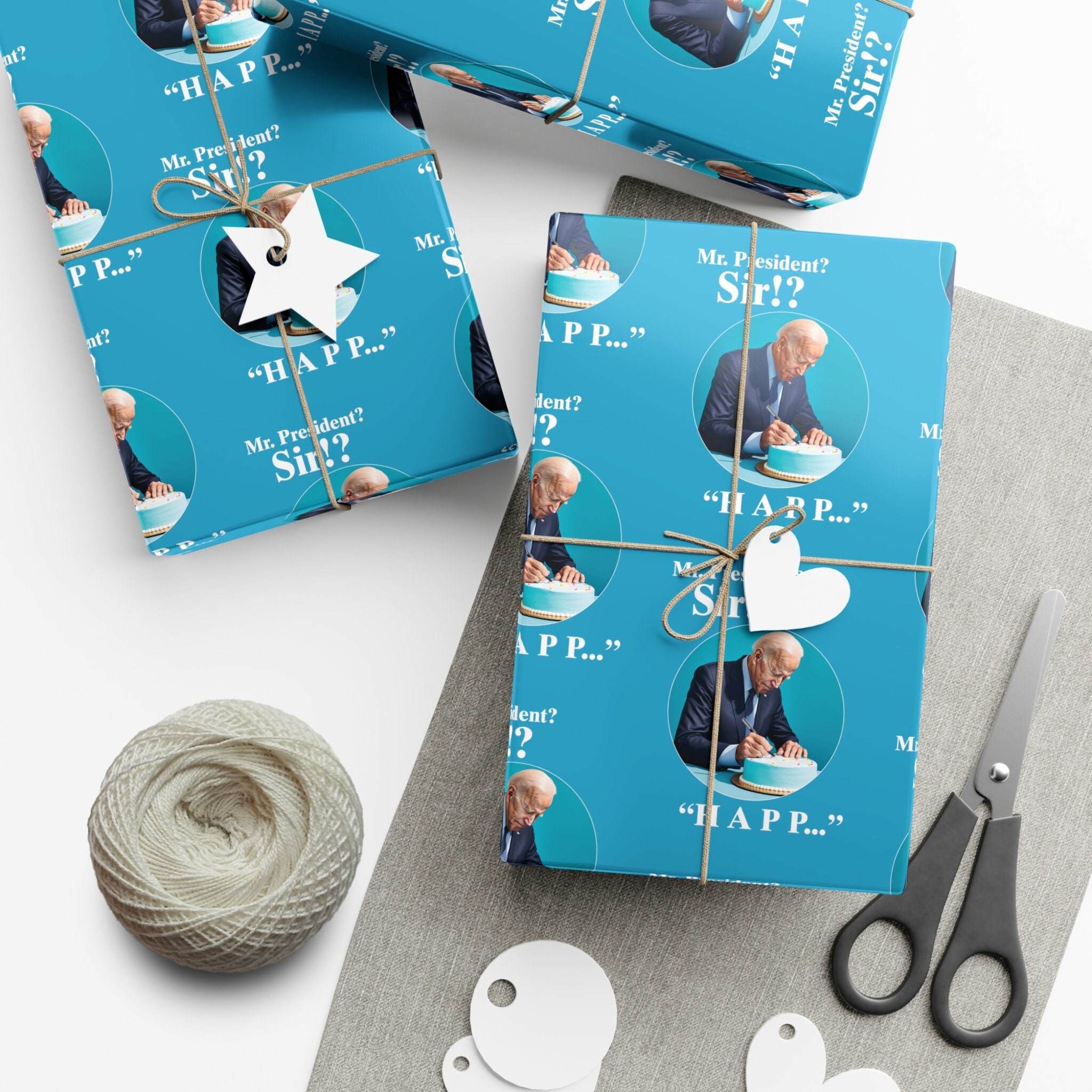 Joe Biden Signing Birthday Cake Happy Birthday Gift Wrap Paper - Etsy