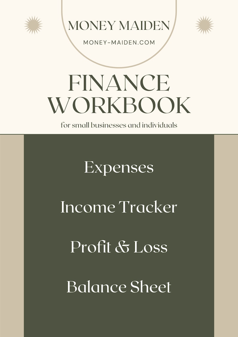 Finance Workbook Template Profit and Loss Expense Tracker Income Excel Budget Google Sheets ...