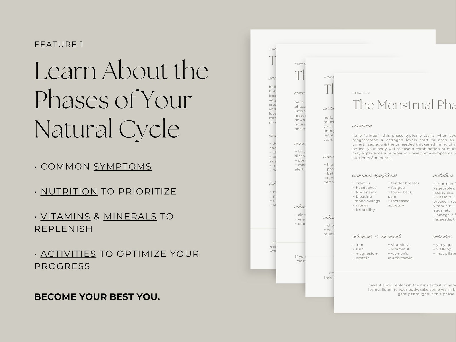 Cycle Syncing Journal With Calendar (printable) | Period Tracker ...