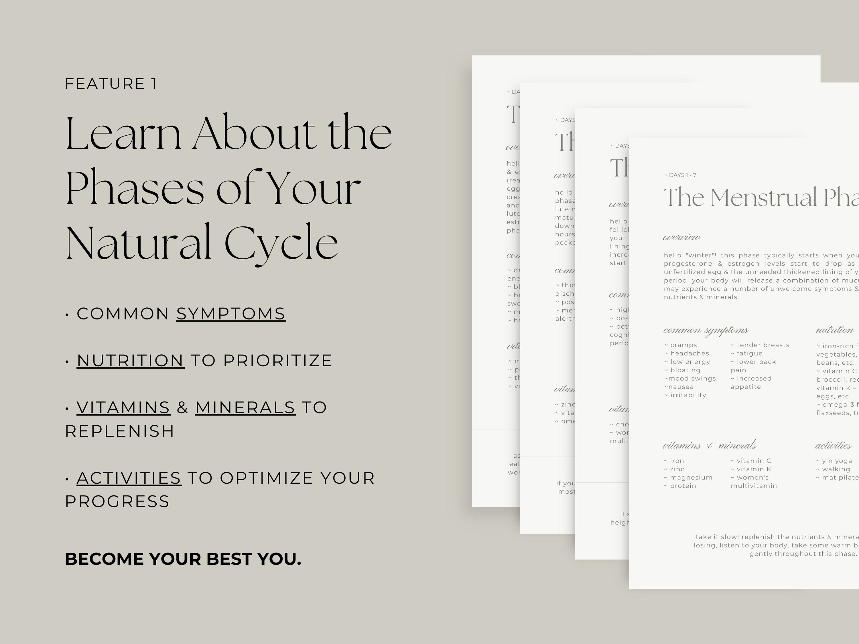 Cycle Syncing Journal With Calendar (printable) | Period Tracker ...