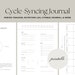 Cycle Syncing Journal With Calendar printable Period Tracker & Fitness ...