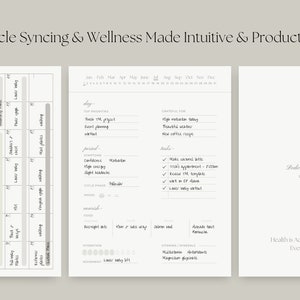 Cycle Syncing Journal With Calendar (printable) | Period Tracker ...