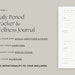 Cycle Syncing Journal With Calendar (printable) | Period Tracker ...