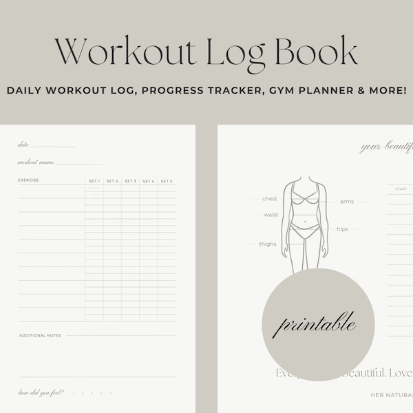 Cycle Syncing Journal With Calendar printable Period Tracker & Fitness ...