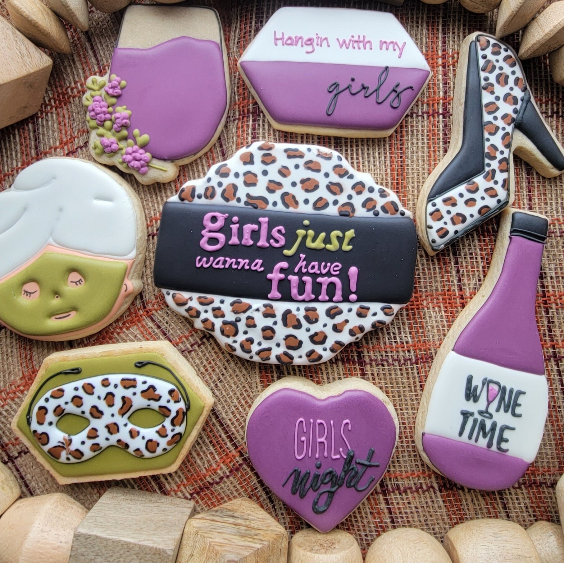 Girl's Night Cookie Set - Etsy