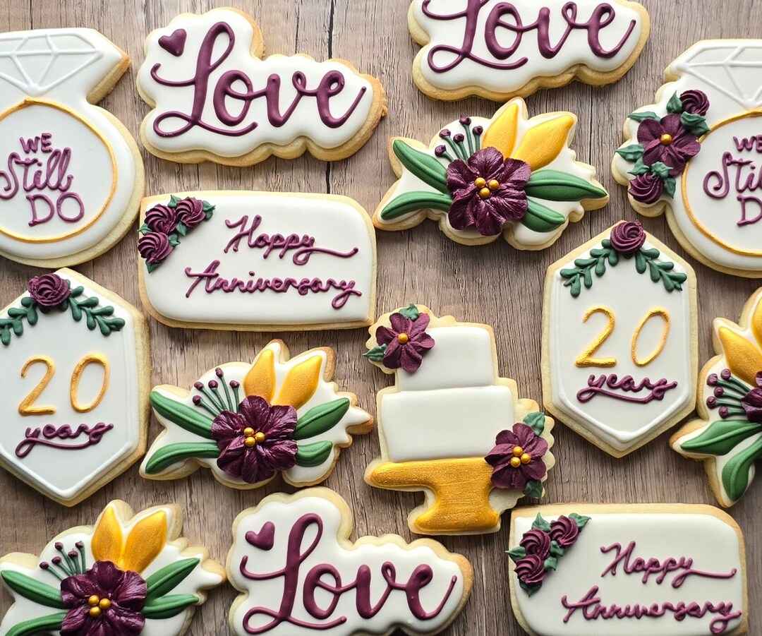 Anniversary Celebration Cookies - Etsy