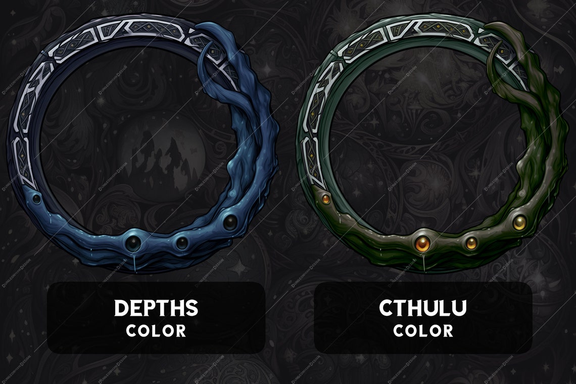 Warlock the Great Old One Patron Token Frame Dnd for VTT Roll20 Token ...