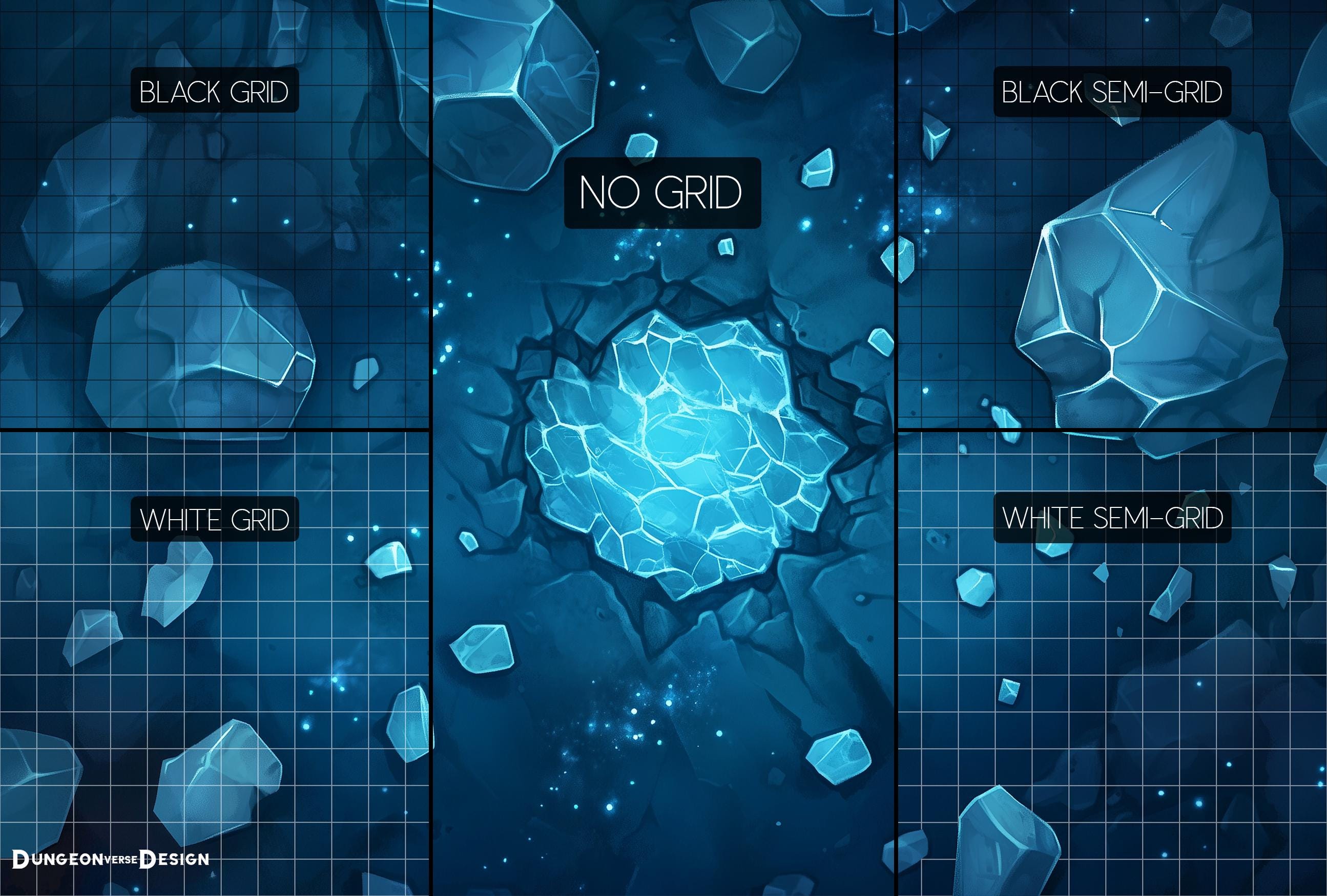 RPG Battlemap: Dark Crystal Caverns Dnd Snowy Cave Battle Map for ...