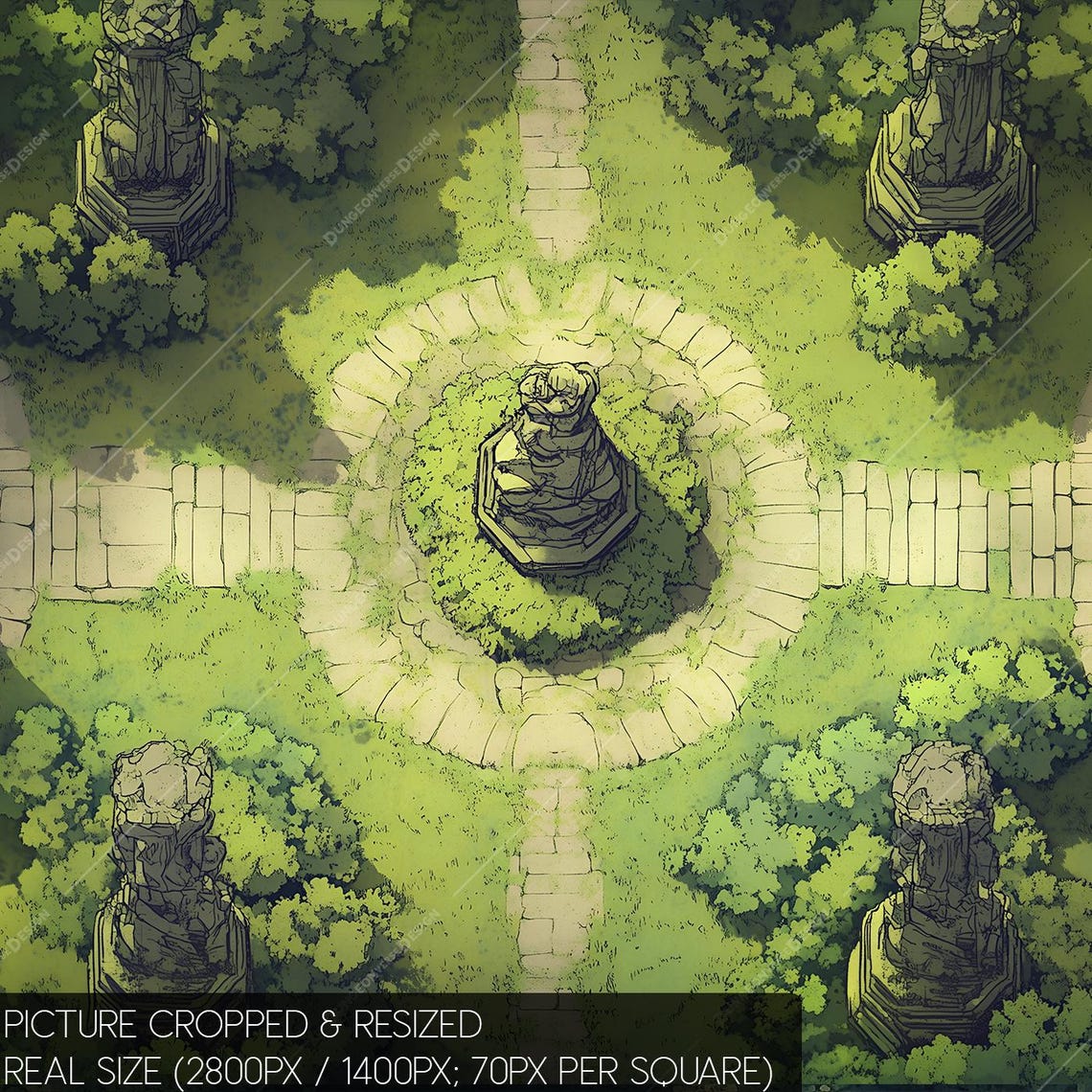 RPG Battlemap: Forest Dnd Battle Map Woods for Roll20 Woodland ...