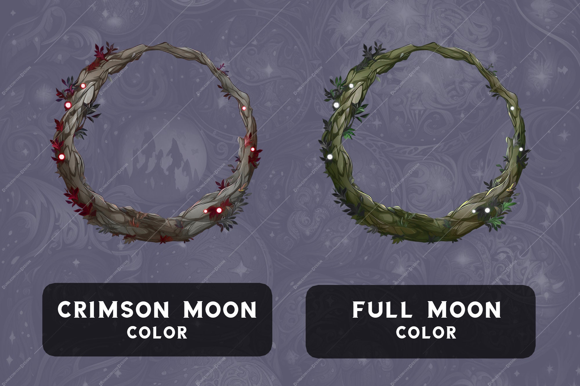 Druid Circle of Moon Token Frame Dnd for Roll20 Token Border Tabletop ...