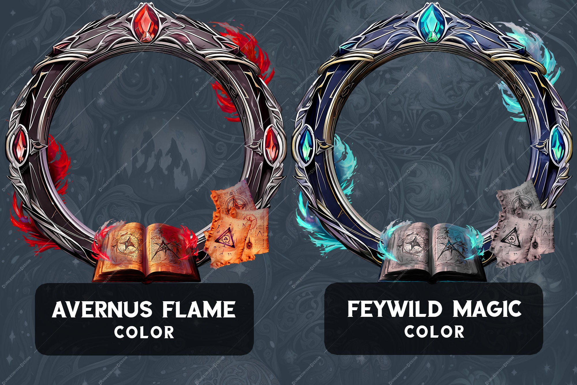 Wizard School of Evocation Token Frame for Roll20 Token Border Dnd ...