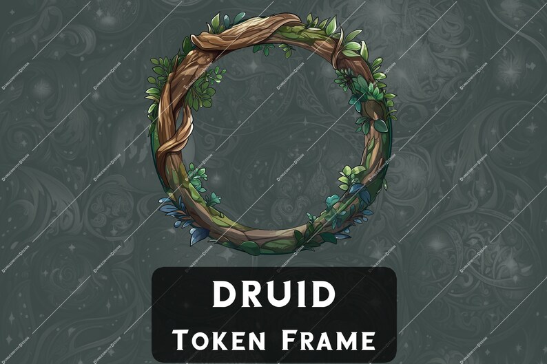 Druid Dnd Token Frame for Roll20 Token Border for Tabletop - Etsy
