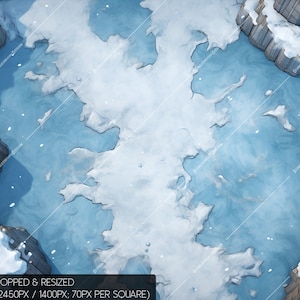RPG Battlemap: Frostbite Mountain Dnd Snow Battle Map for Roll20 ...