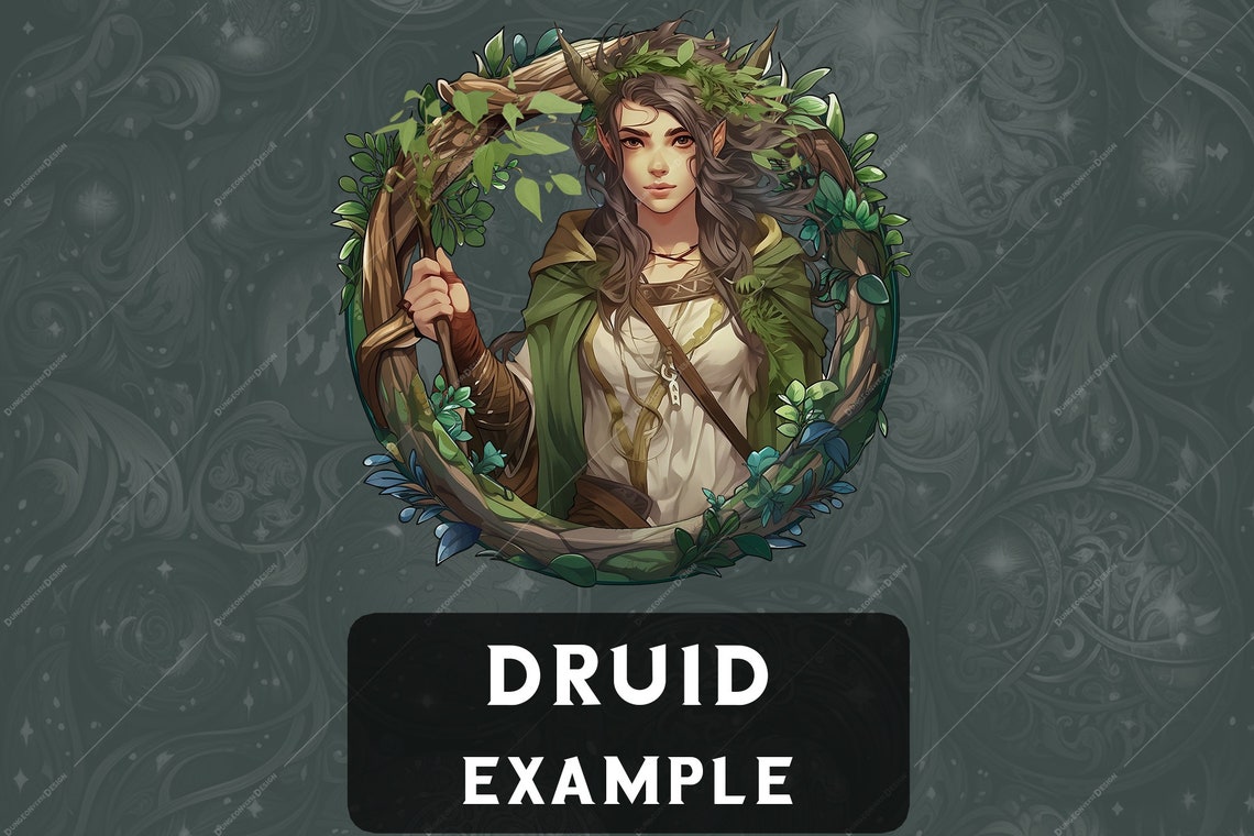 Druid Dnd Token Frame for Roll20 Token Border for Tabletop Pathfinder ...