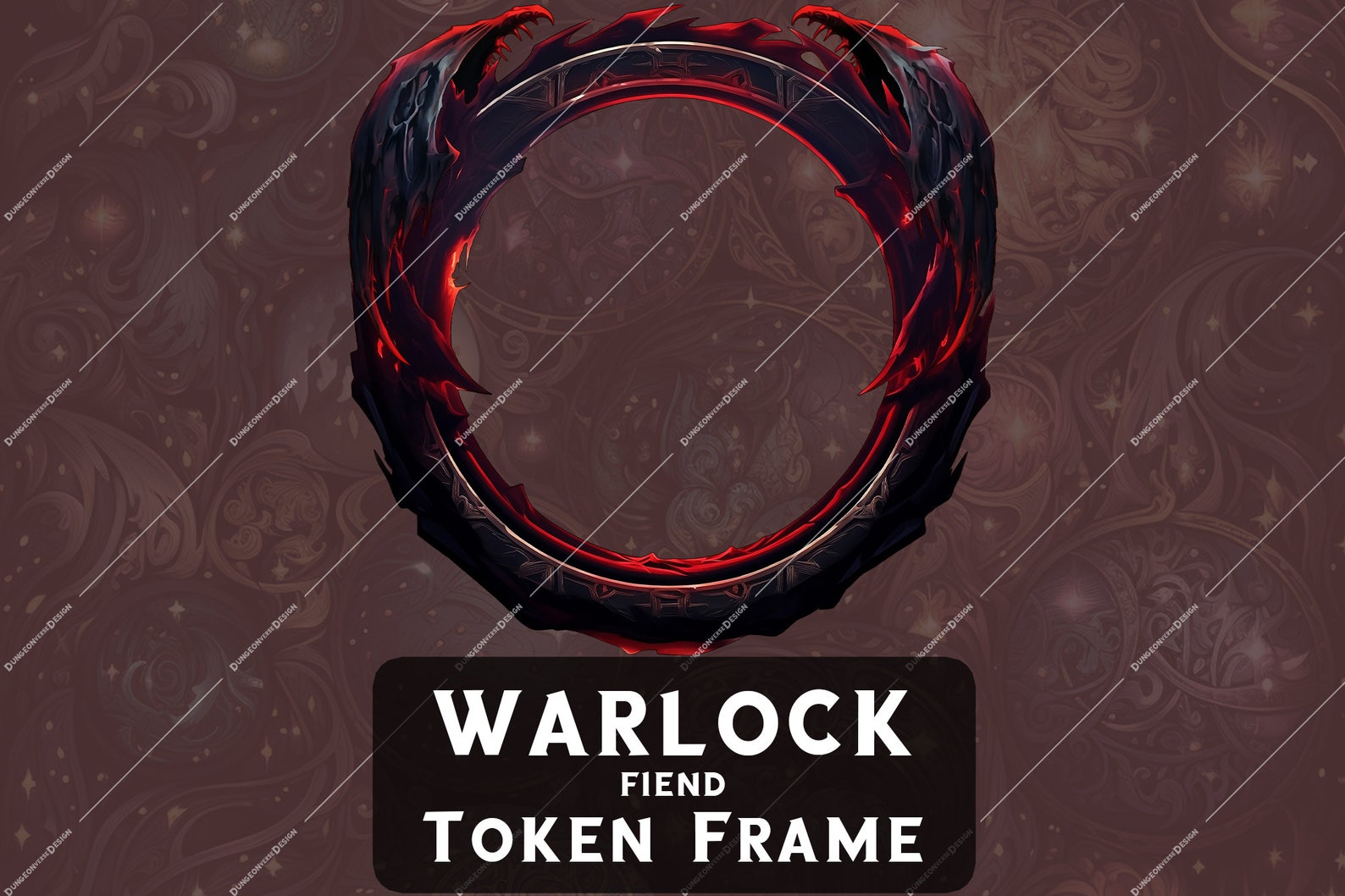 Warlock Fiend Patron Token Frame Dnd for VTT Roll20 Token - Etsy