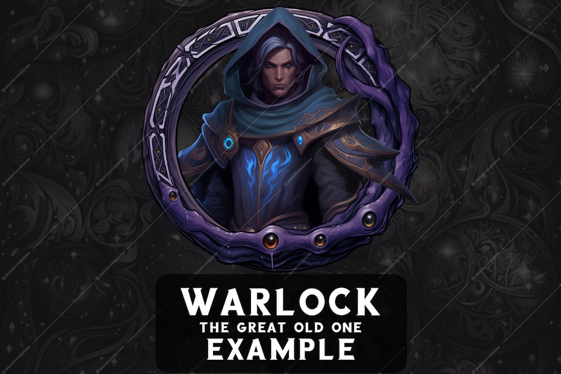 Warlock the Great Old One Patron Token Frame Dnd for VTT Roll20 Token ...