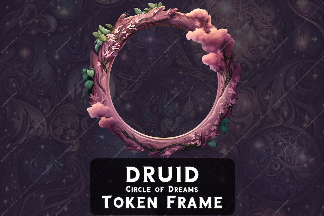 Druid Circle of Dreams Token Frame Dnd 5e for Roll20 Token Border ...