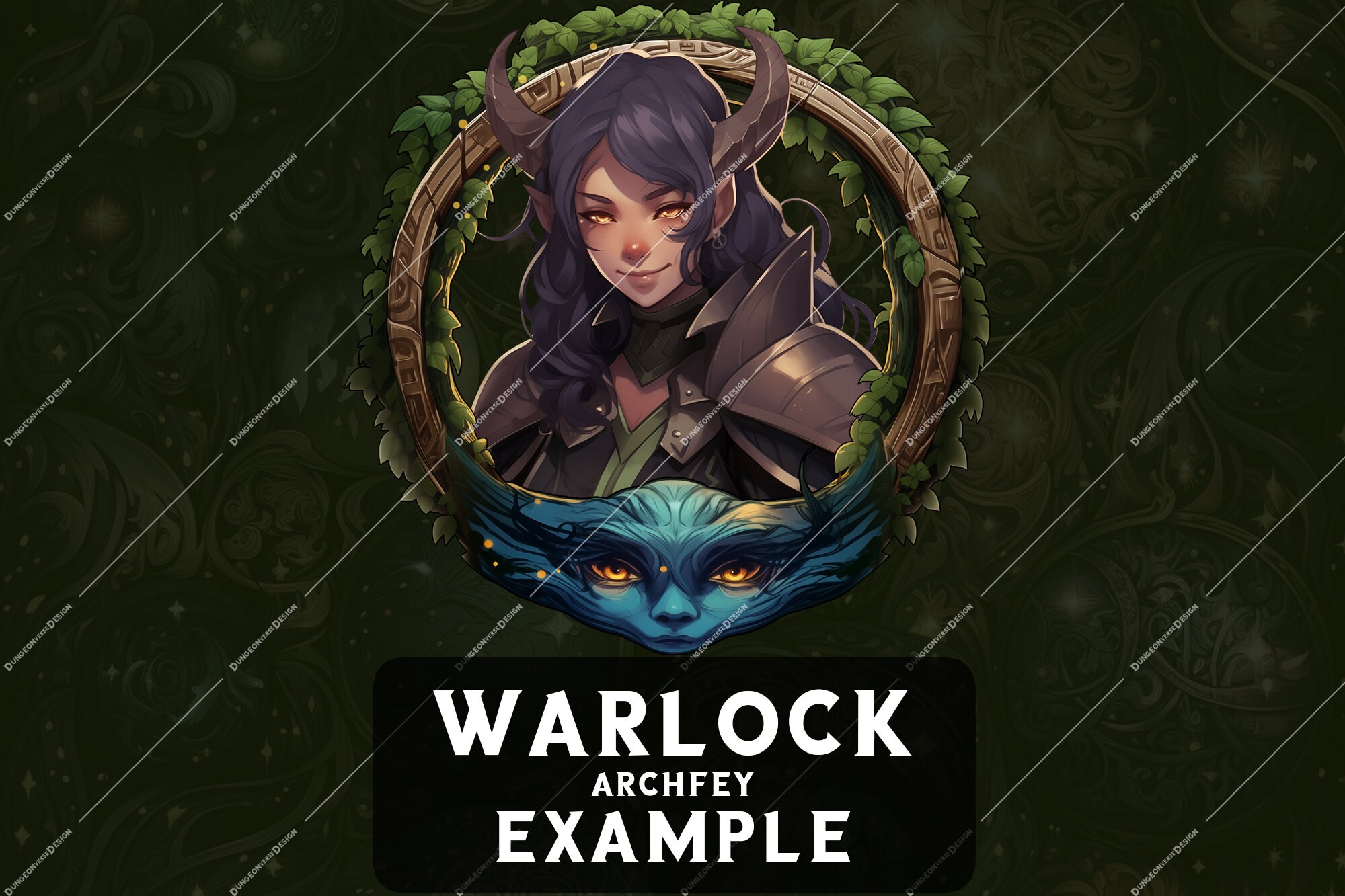 Warlock Archfey Patron Token Frame Dnd for VTT Roll20 Token - Etsy