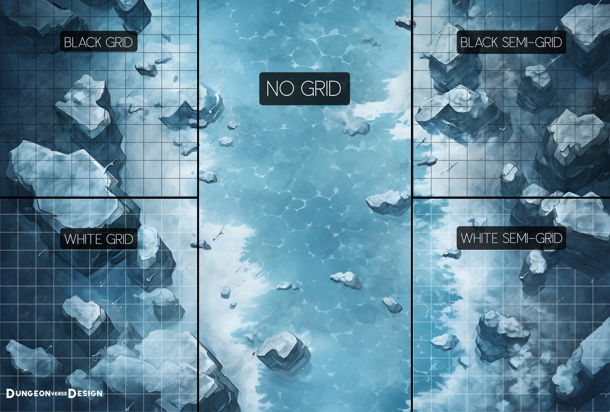 RPG Battlemap: Frostbite Mountain Dnd Snow Battle Map for Roll20 ...