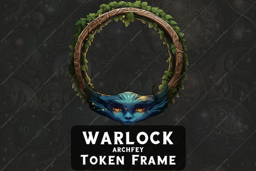 Warlock Archfey Patron Token Frame Dnd for VTT Roll20 Token Border ...