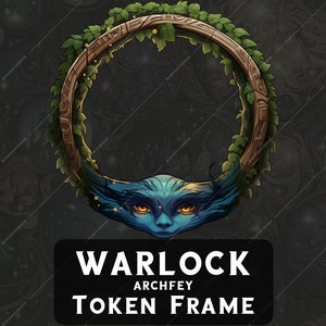 Warlock Archfey Patron Token Frame Dnd for VTT Roll20 Token Border ...