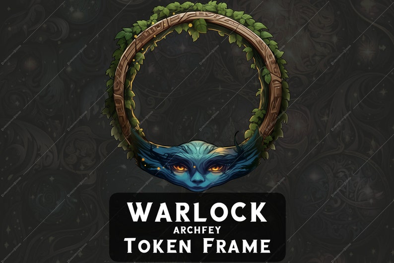 Warlock Archfey Patron Token Frame Dnd for VTT Roll20 Token Border ...