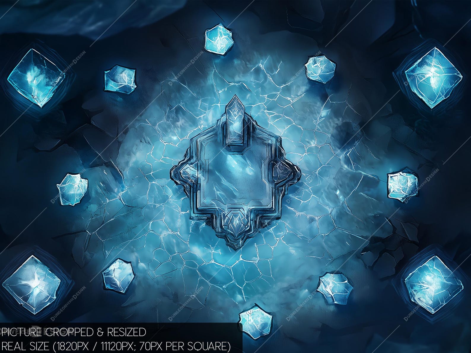 RPG Battlemap: Dark Crystal Caverns Dnd Snowy Cave Battle Map for ...