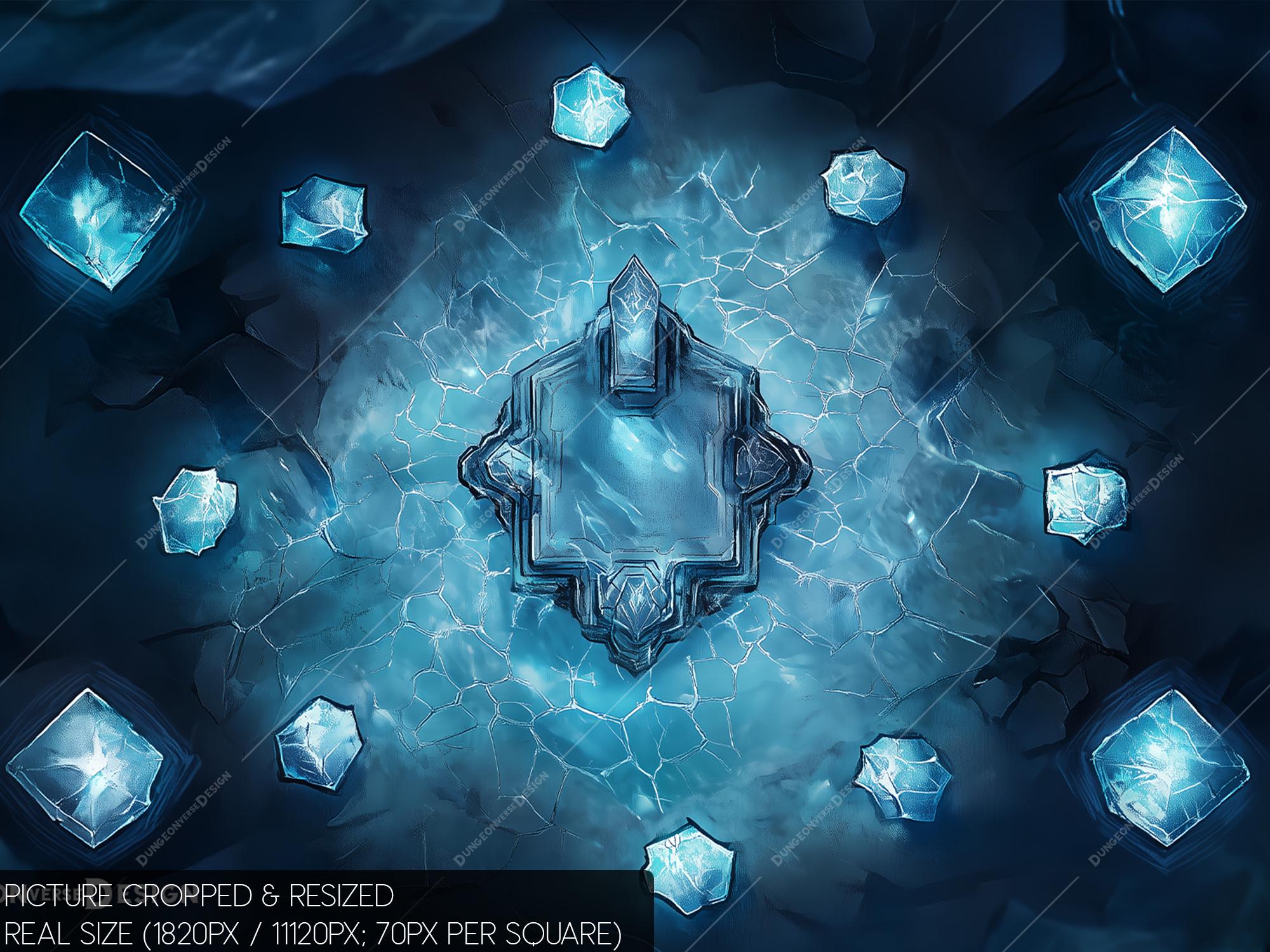 RPG Battlemap: Dark Crystal Caverns Dnd Snowy Cave Battle Map for ...