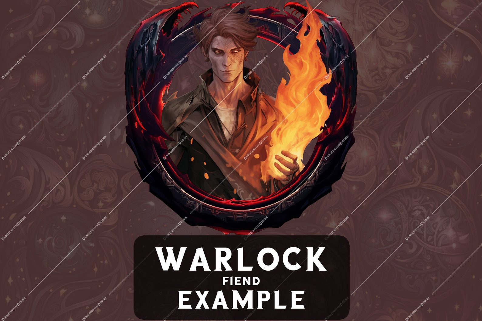 Warlock Fiend Patron Token Frame Dnd for VTT Roll20 Token - Etsy