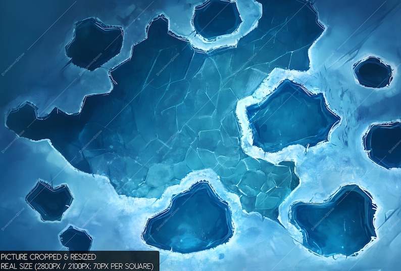 RPG Battlemap: Dark Crystal Caverns Dnd Snowy Cave Battle Map for ...
