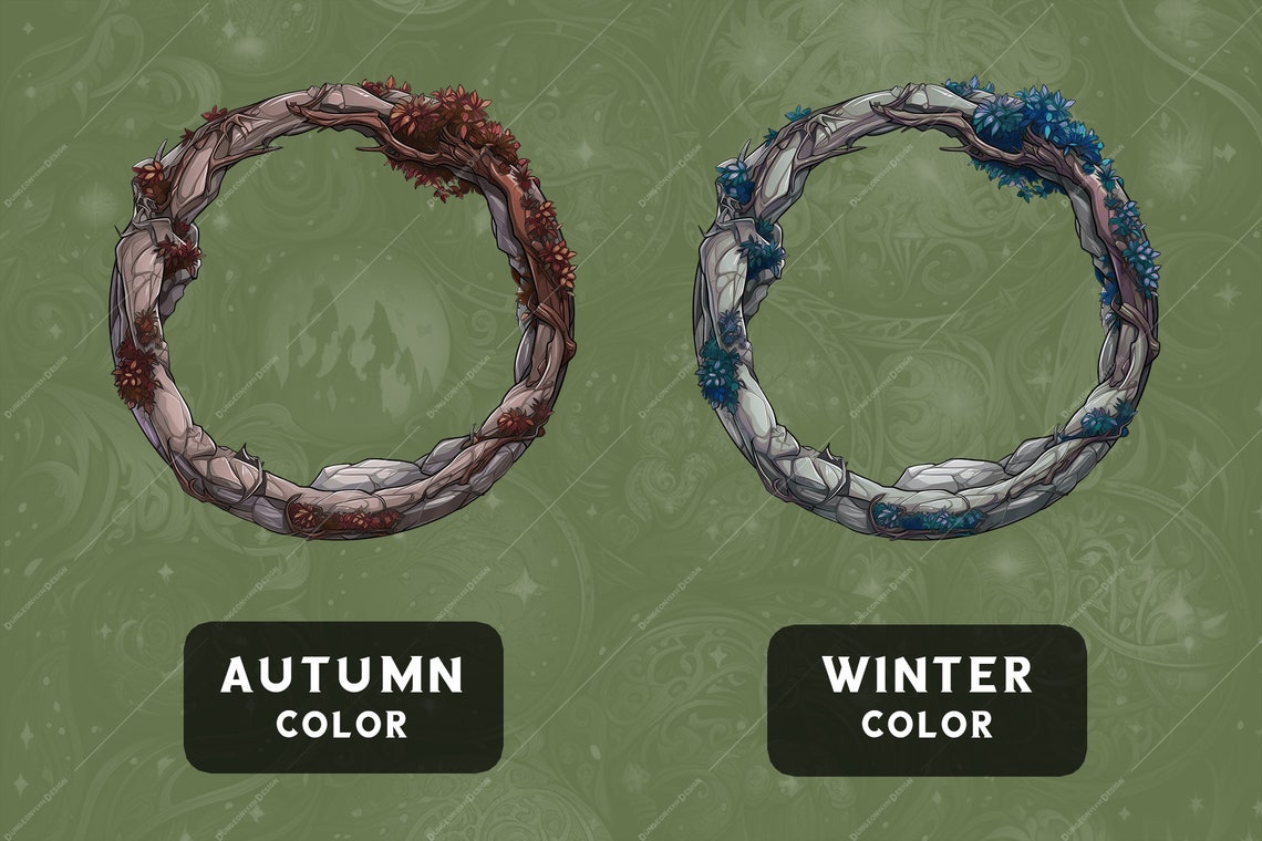 Druid Circle of Land Token Frame DND Roll20 Token Border for Dnd ...