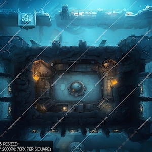 RPG Battlemap: Forgotten Ocean Heart Dnd Battle Map for Roll20 Sunken ...