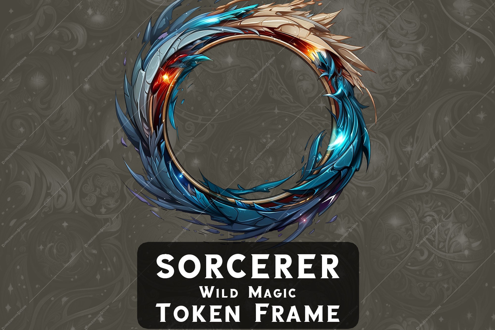 Sorcerer Wild Magic Token Frame for Roll20 Token Border for Dnd ...