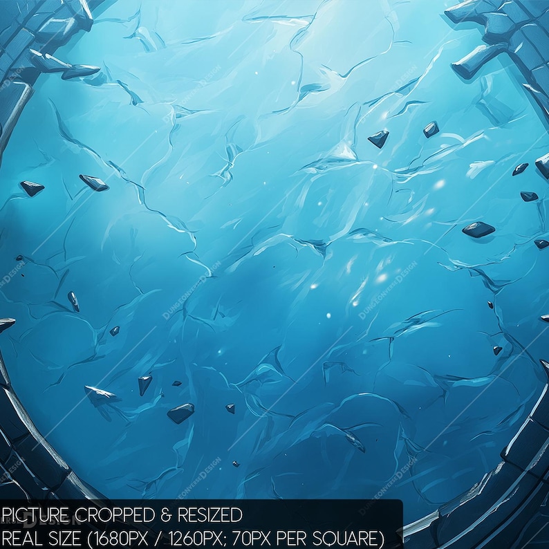 RPG Battlemap: Dark Crystal Caverns Dnd Snowy Cave Battle Map for ...