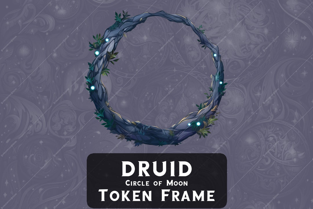 Druid Circle of Moon Token Frame Dnd for Roll20 Token Border Tabletop ...