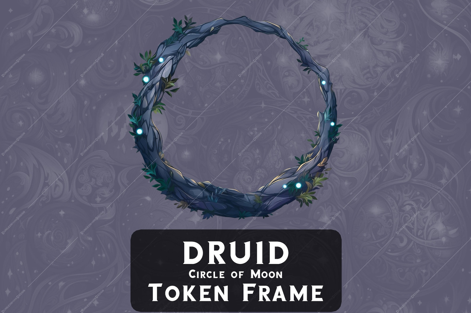 Druid Circle of Moon Token Frame Dnd for Roll20 Token Border Tabletop ...