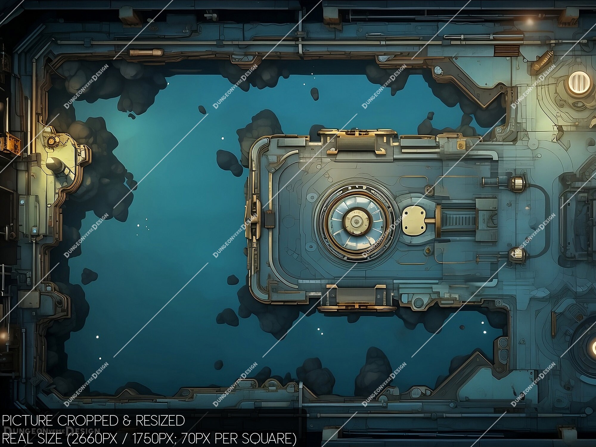 RPG Battlemap: Forgotten Ocean Heart Dnd Battle Map for Roll20 - Etsy