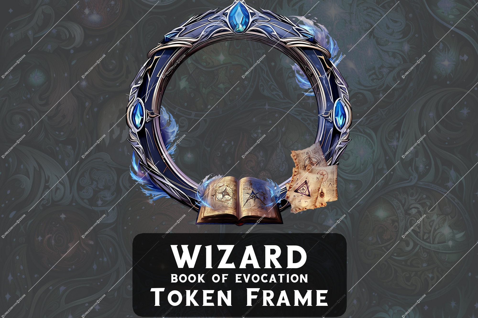 Wizard School of Evocation Token Frame for Roll20 Token Border - Etsy