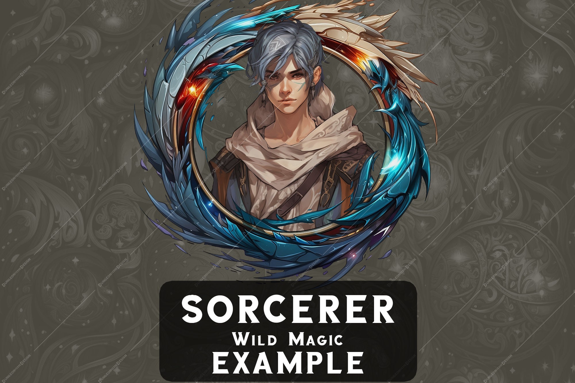 Sorcerer Wild Magic Token Frame for Roll20 Token Border for Dnd ...