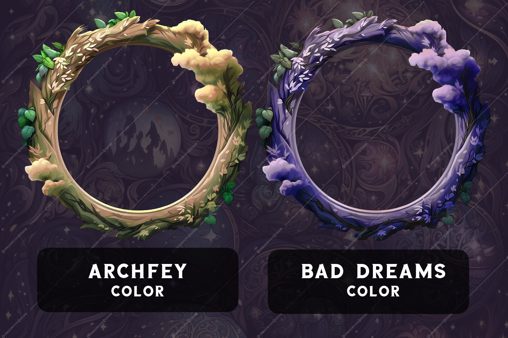 Druid Circle of Dreams Token Frame Dnd 5e for Roll20 Token Border ...