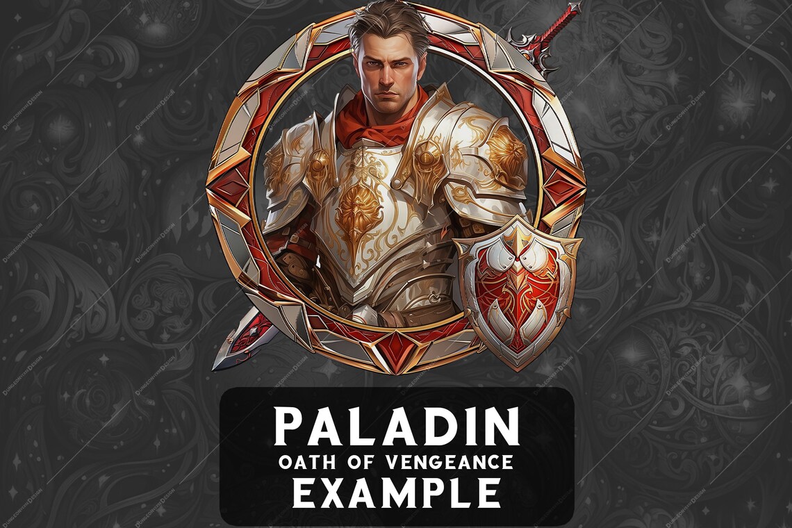 Paladin Oath of Vengeance Token Frame for Roll20 Token Border for Dnd ...