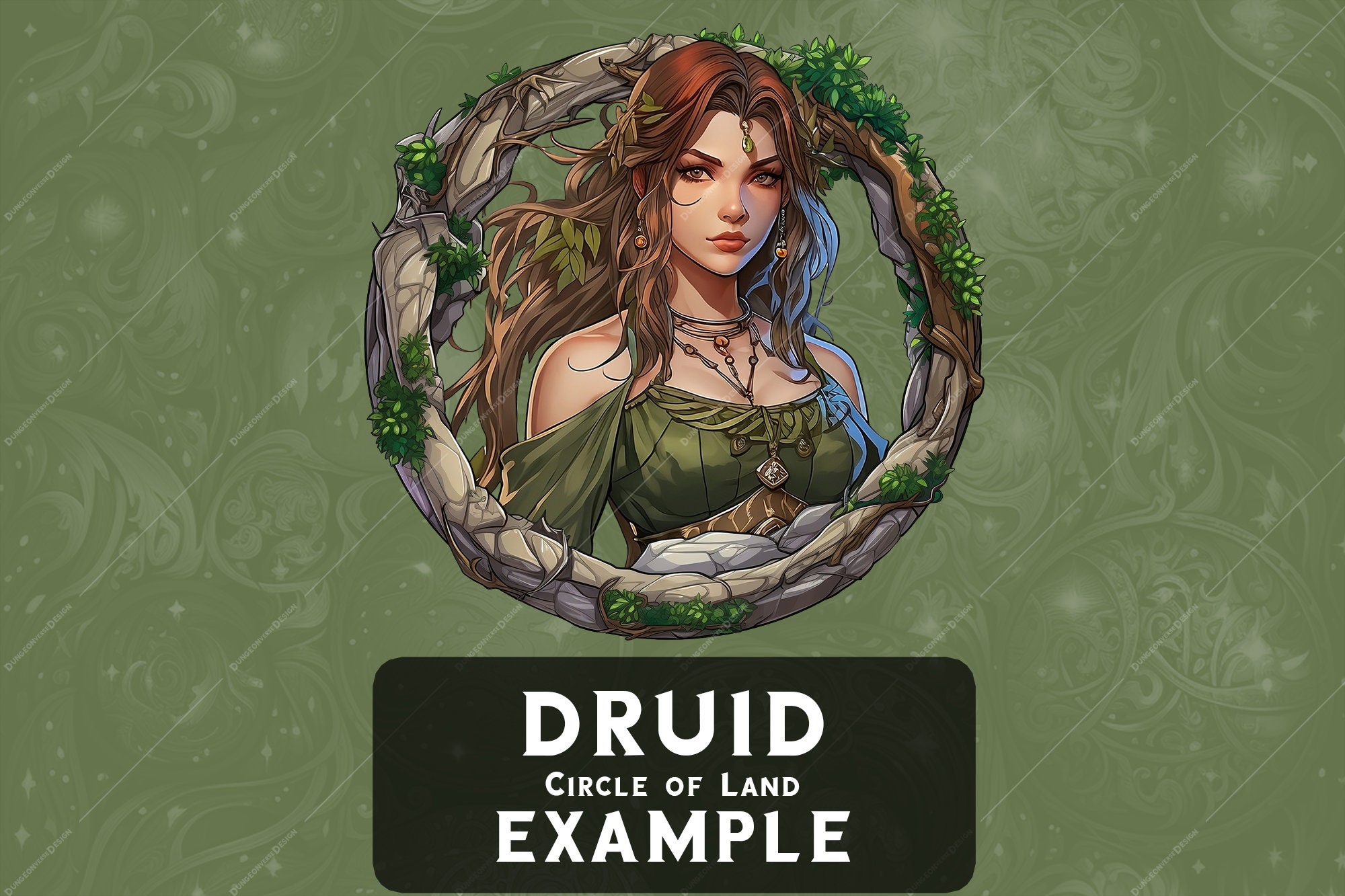 Druid Circle of Land Token Frame DND Roll20 Token Border for Dnd ...