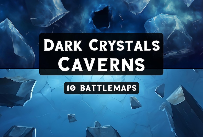 RPG Battlemap: Dark Crystal Caverns Dnd Snowy Cave Battle Map for ...