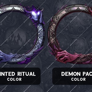 Warlock Token Frame Dnd for VTT Roll20 Token Border Tabletop Stamp ...