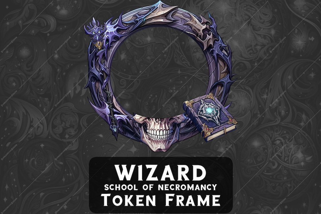Wizard School of Necromancy Token Frame for Roll20 Token Border Dnd ...