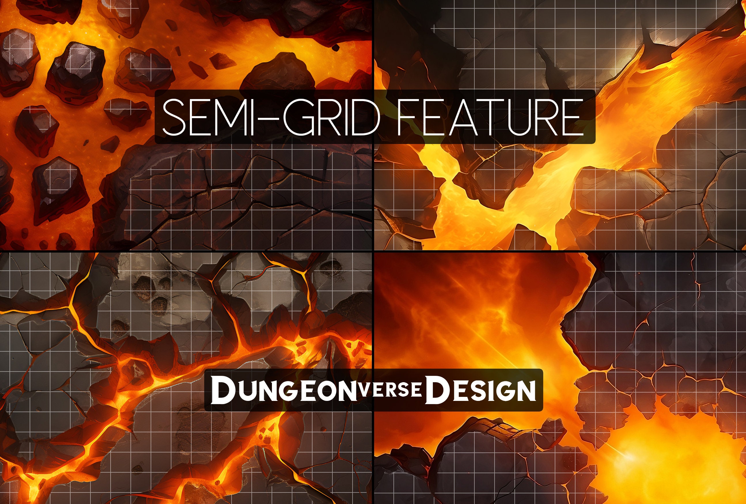 RPG Battlemap: Demonic Volcano Dnd Lava Battle Map for Roll20 Fire Pit ...